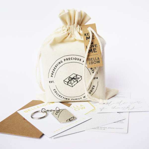 Round Handprint Keyring