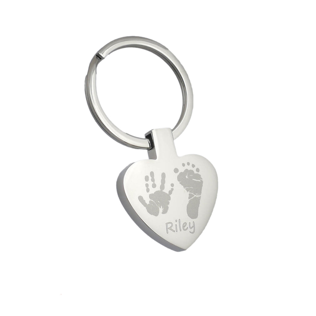 Heart Handprint Keyring
