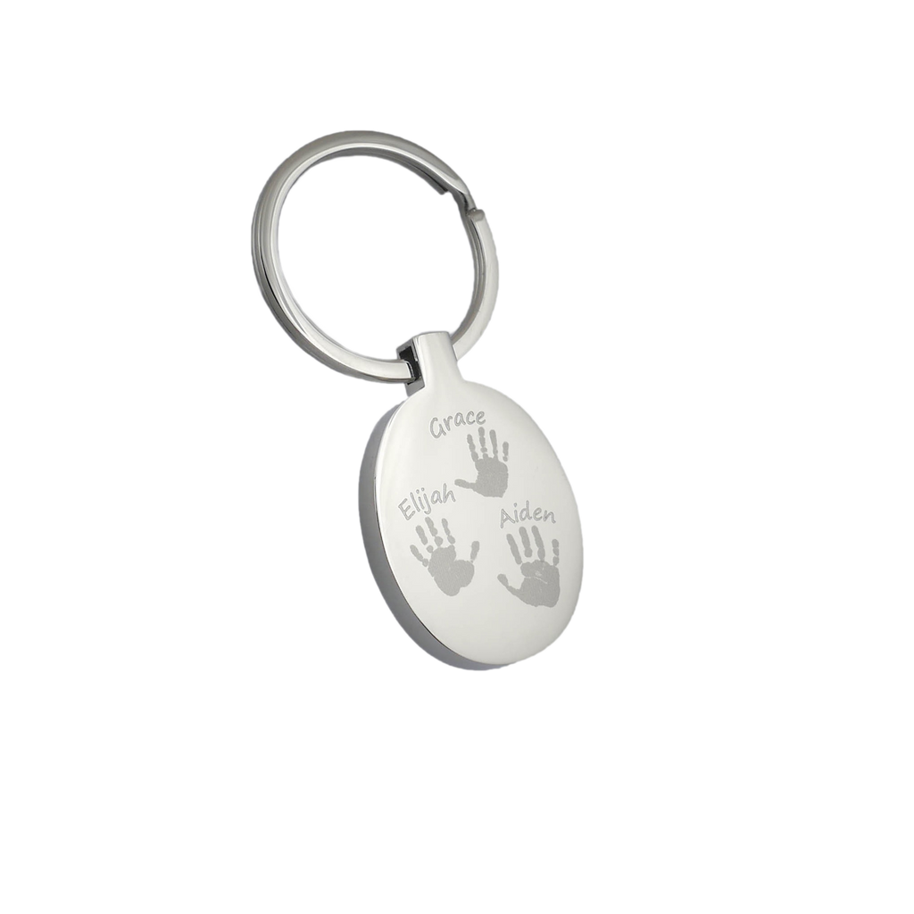 Oval Handprint Keyring